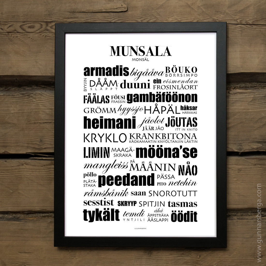 Munsala dialektposter – Gunnarsberga