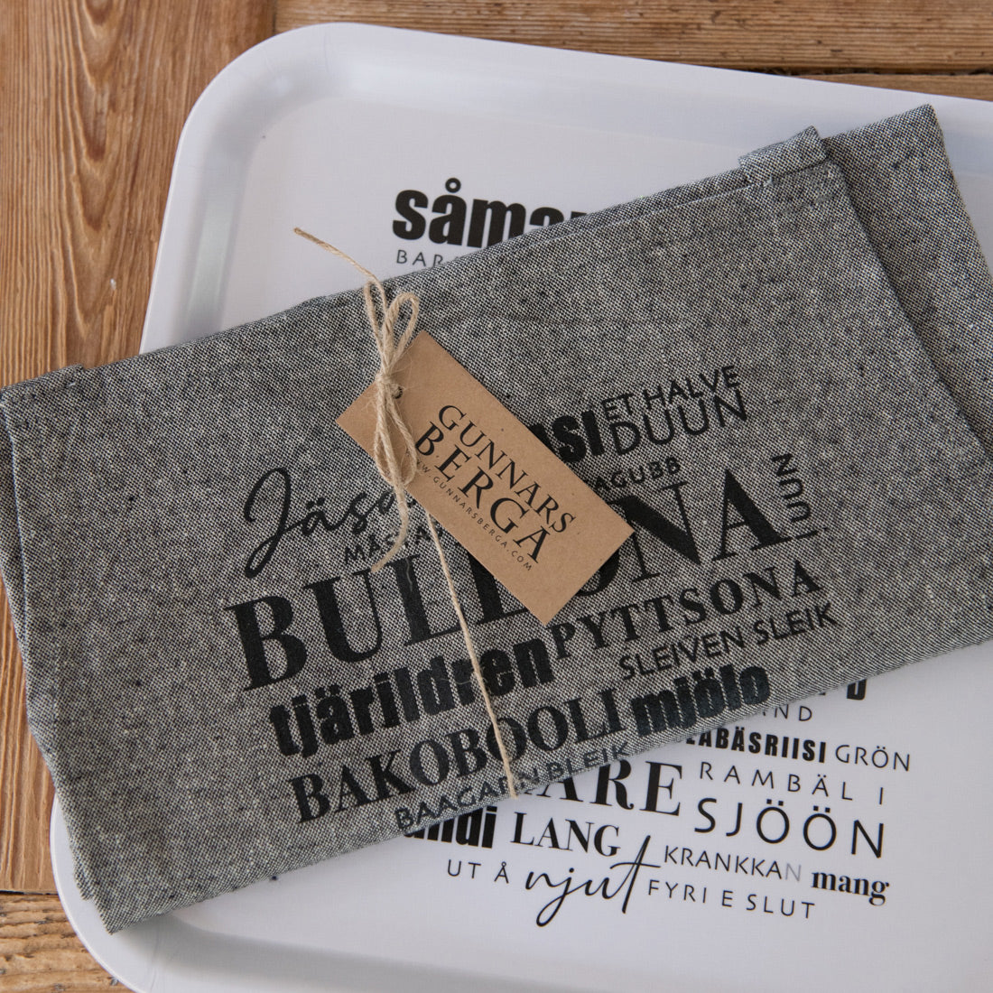 Förkläde med dialekt – Gunnarsberga